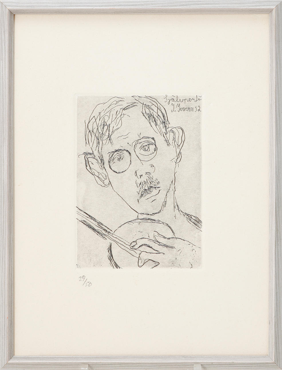 IVAN IVARSON. Självporträtt 1932. Etsning, numrerad 29/50, signerad i ...