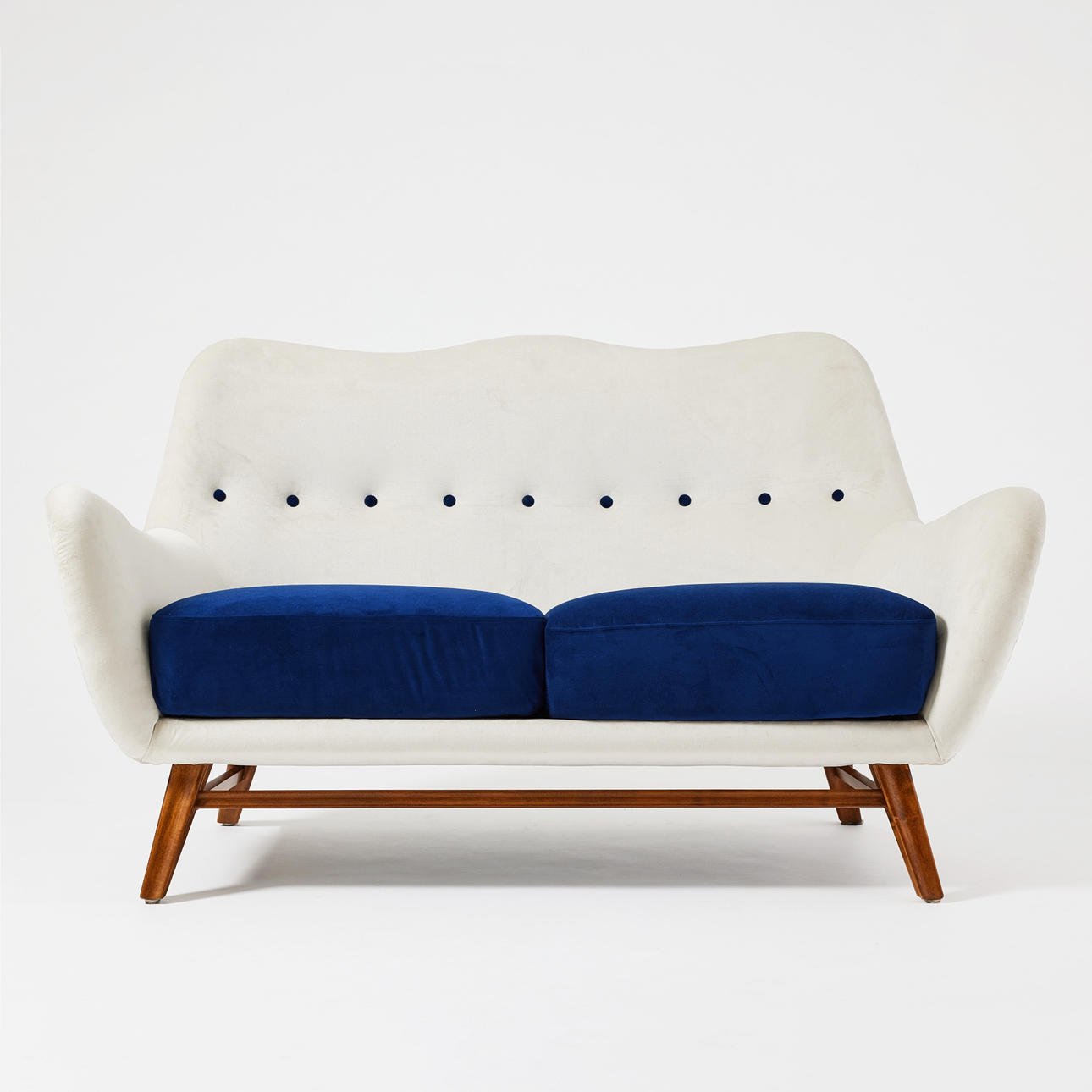 SOFFA, Sverige 1940-tal, Swedish Modern, konturerad rygg med klädda ...
