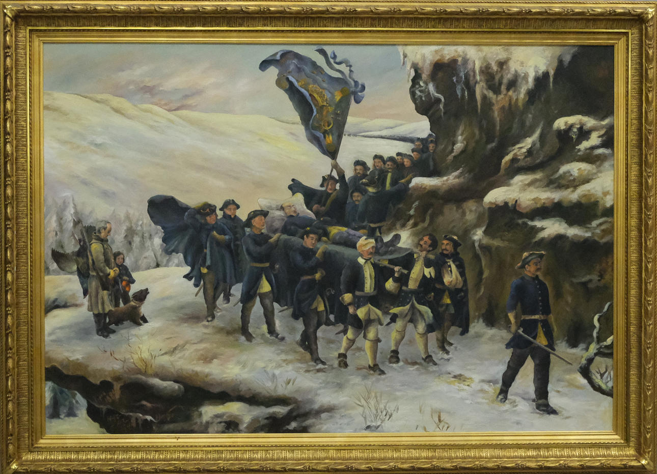 YNGVE DEIBERT. “THE CORPSE OF KARL XII”, AFTER GUSTAF CEDERSTRÖM, OIL ...
