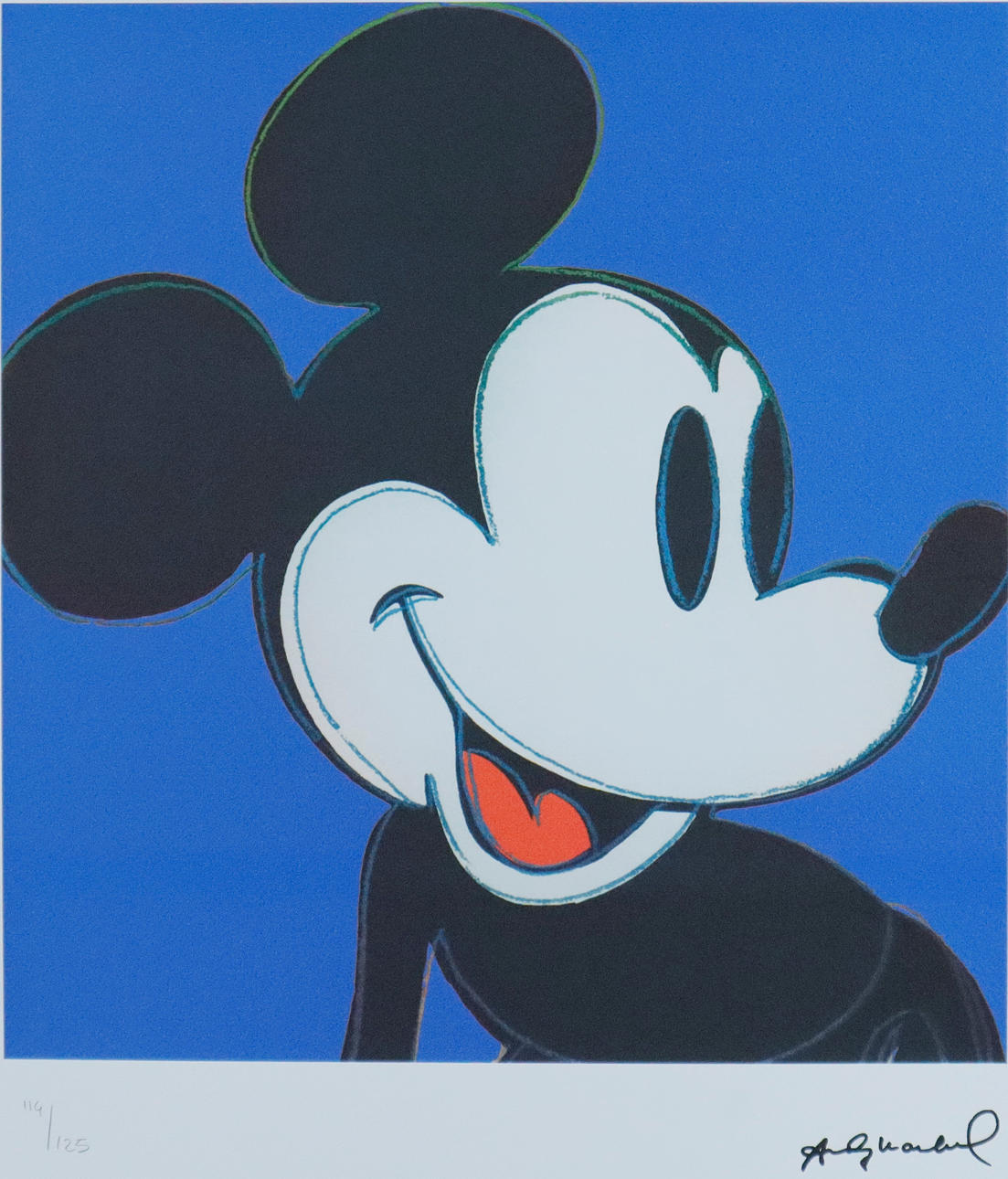 Mickey Mouse”, poster by Andy Warhol, color offset lithograph on paper ...