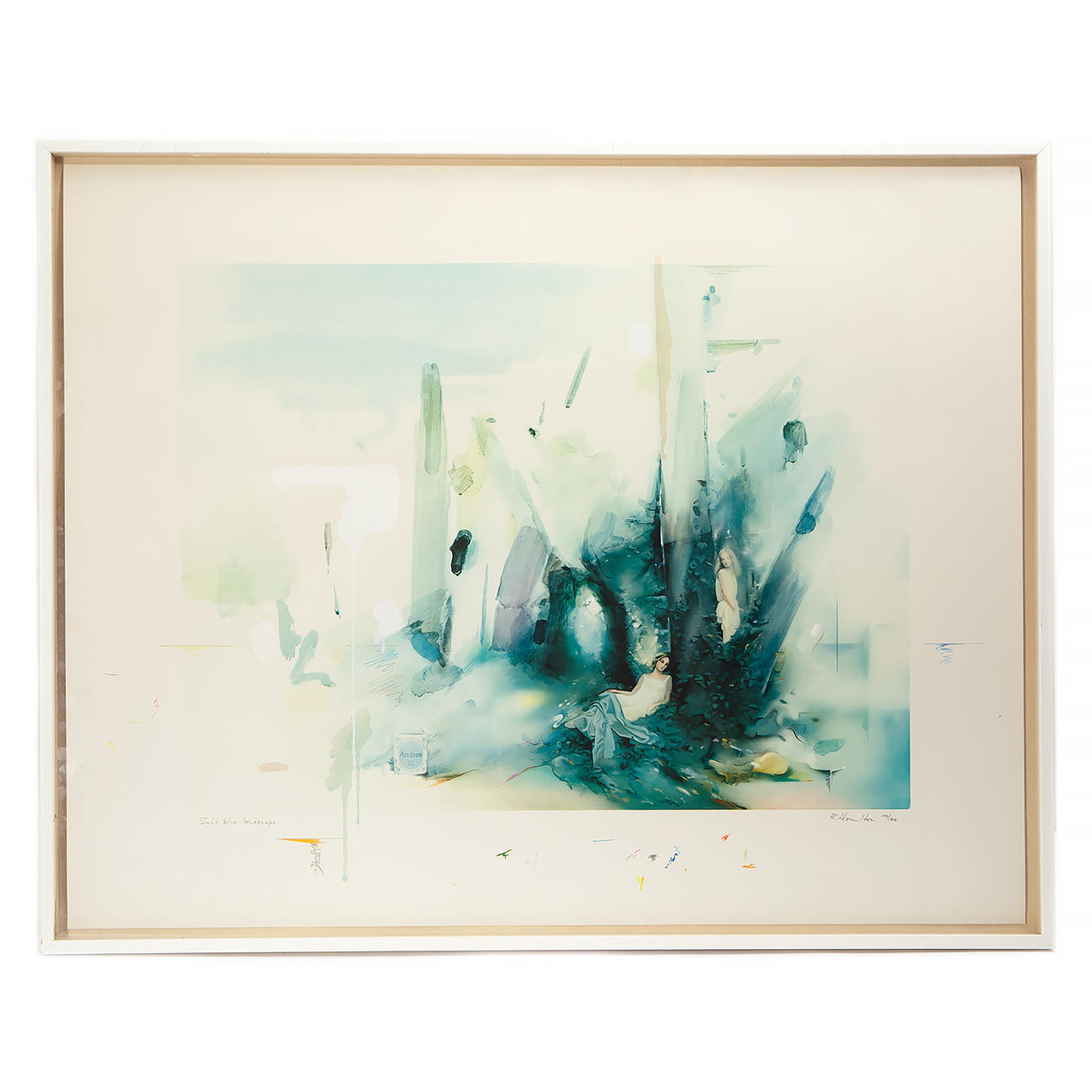 RICHARD HAMILTON. Färgserigrafi, "Soft blue landscape", signerad och ...