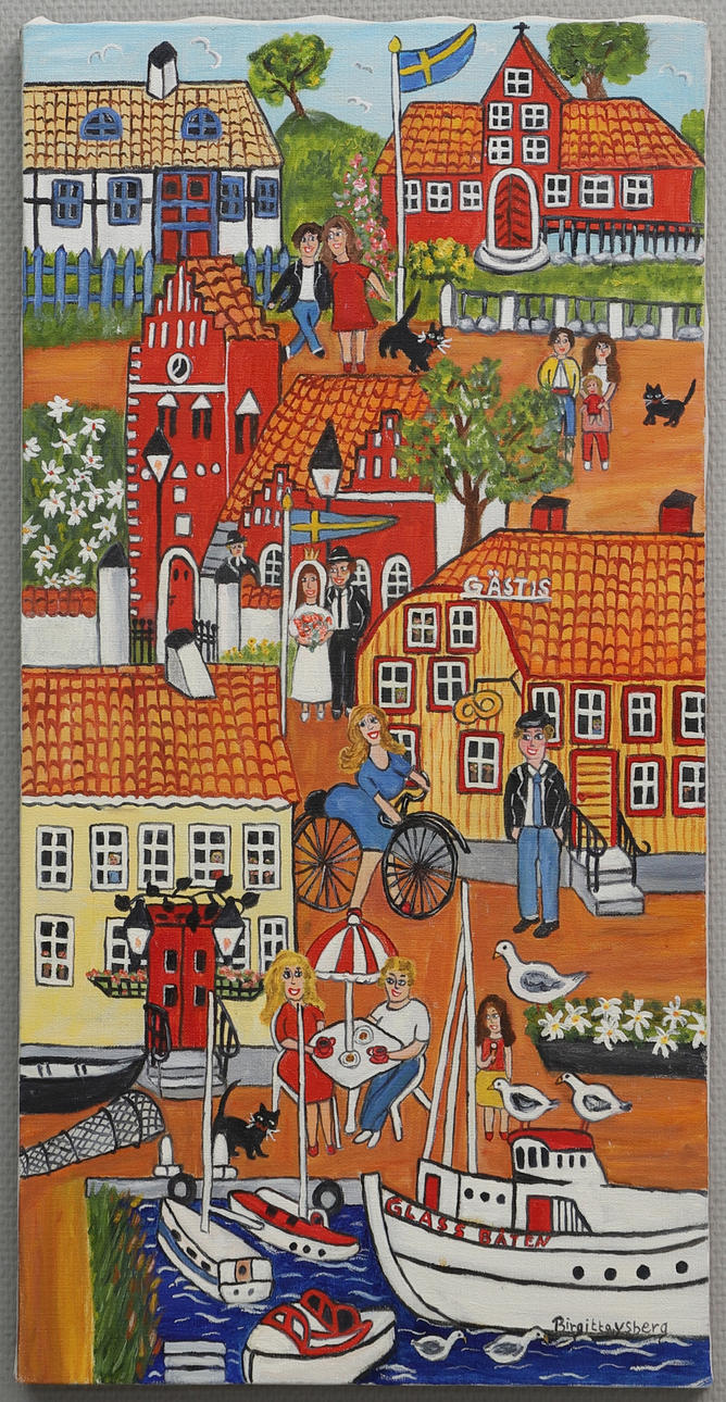 BIRGITTA HÖGLIND YSBERG. Olja på duk, Hommage Gunilla Mann, "Sommarliv ...