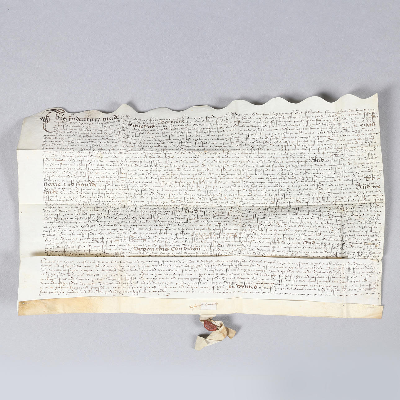 ETT 1600-TAL, SUFFOLK, BEGRAVA ST EDMUNDS, MANUSKRIPTINDENTUR, THOMAS ...