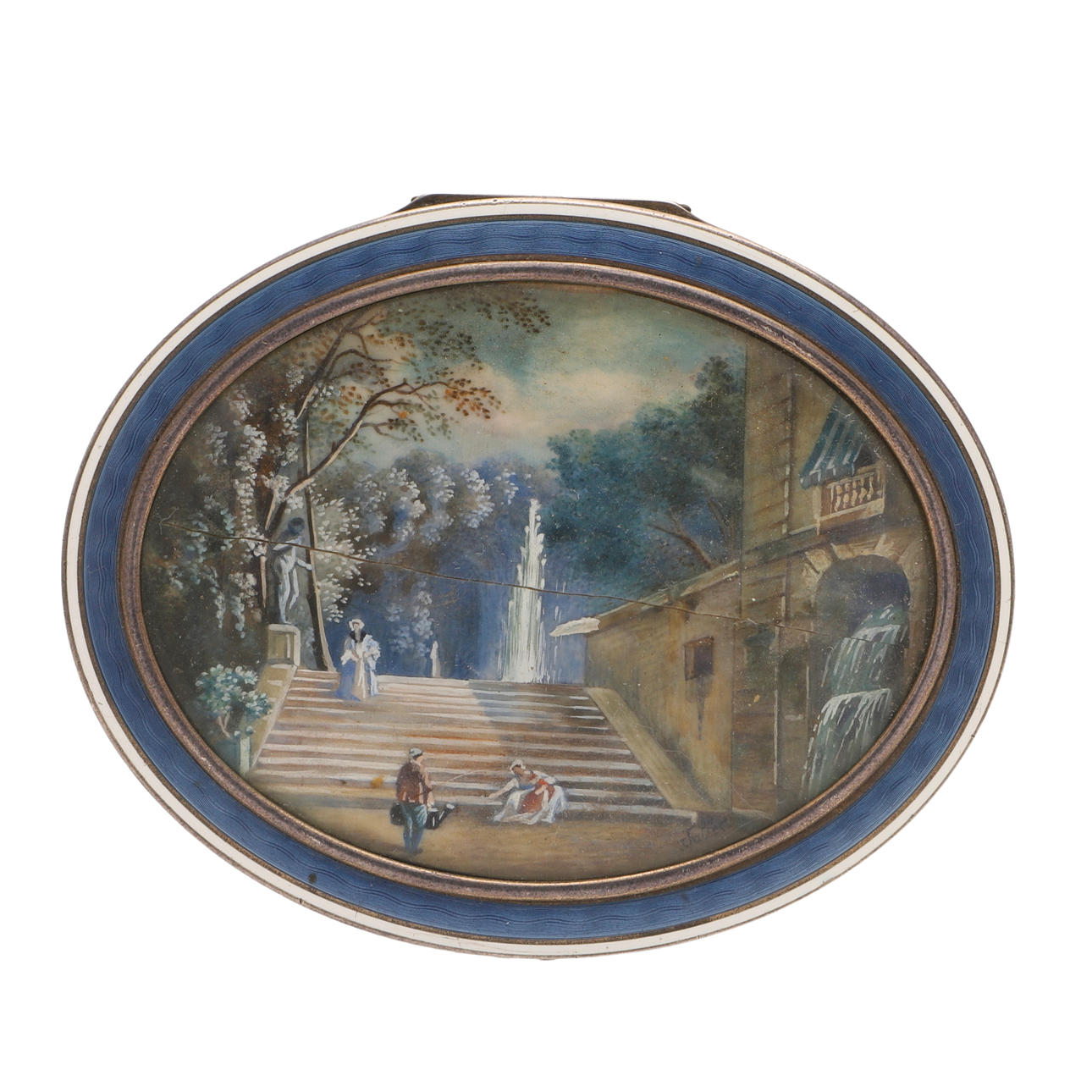 A LATE 19TH/ EARLY 20TH CENTURY CONTINENTAL SILVER & ENAMEL BOX. Silver ...
