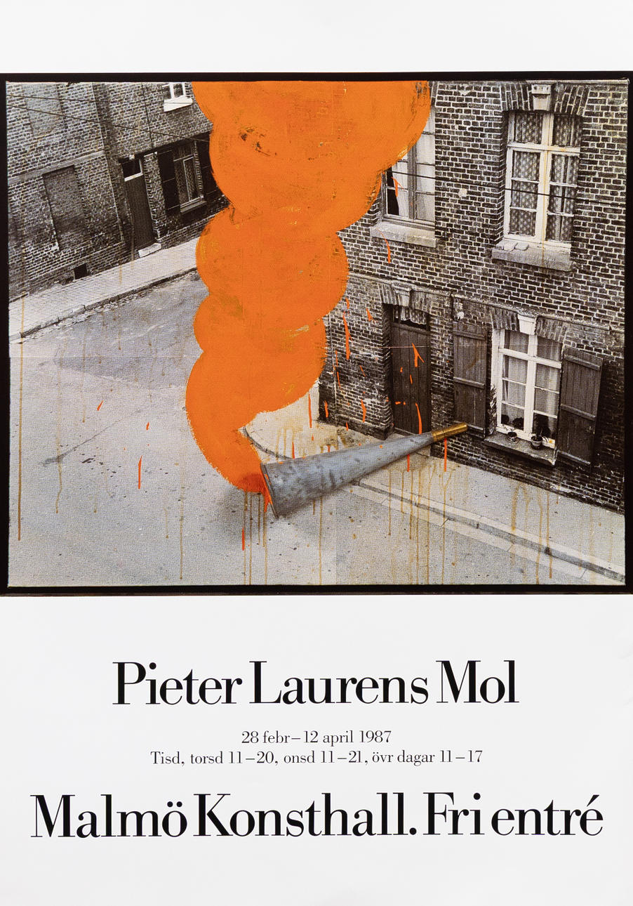 EXHIBITION POSTER, Pieter Laurens Mol, Malmö Konsthall 1987, screen ...