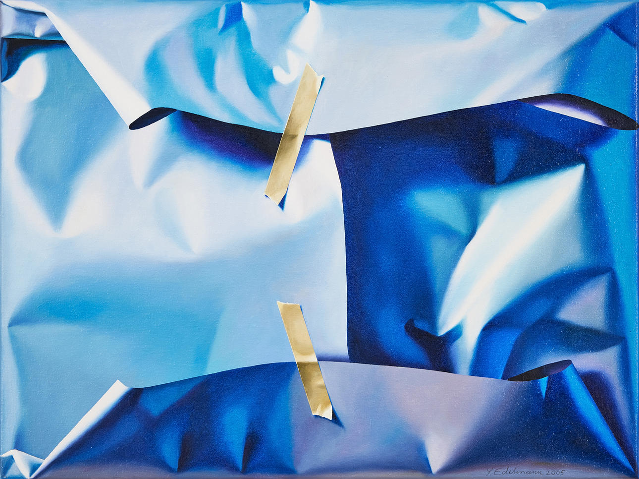 YRJÖ EDELMANN. "Wrapped blue sky". Konst - Måleri - Auctionet