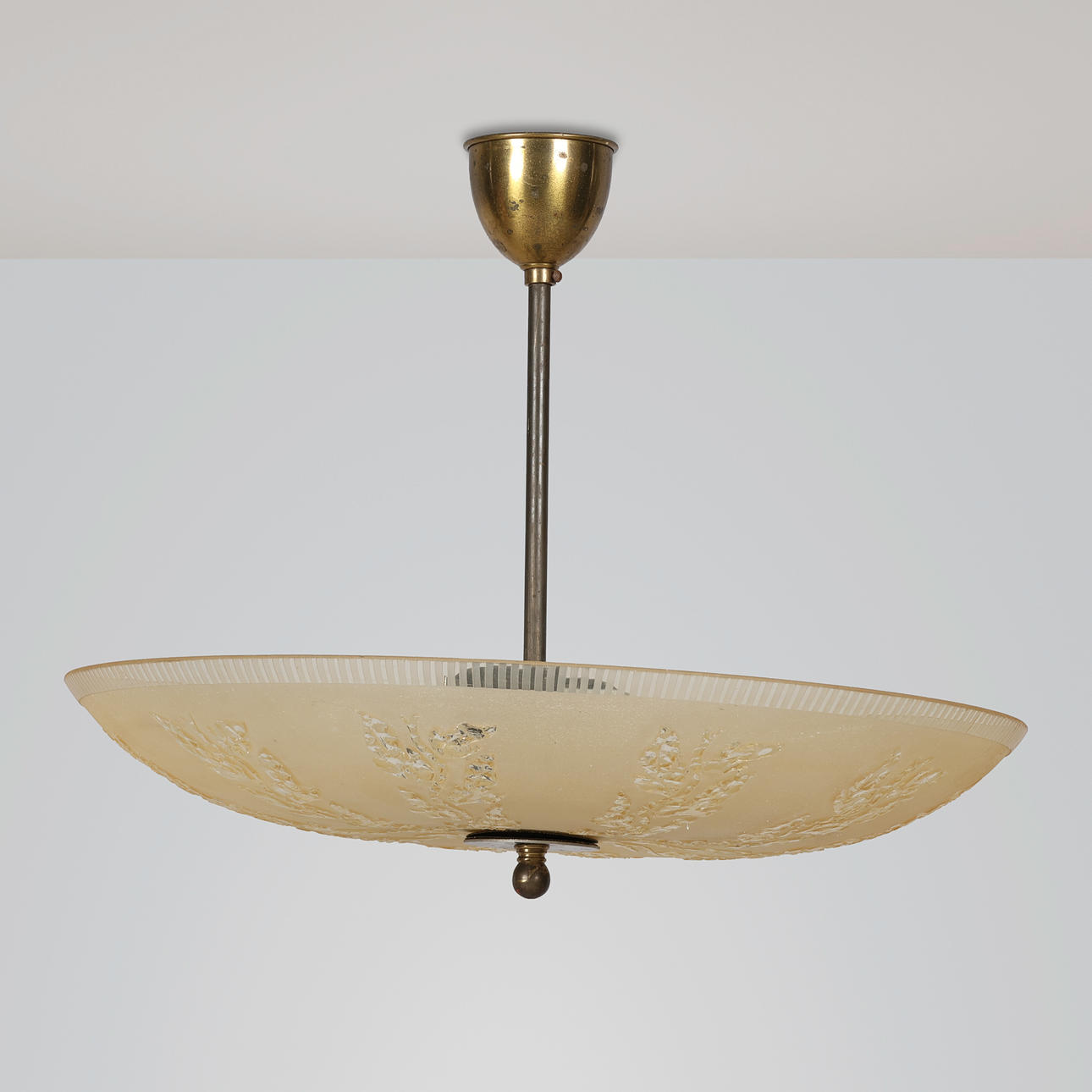 Ceiling lamp/glass plafond, two light sources, Scandinavian lamp ...