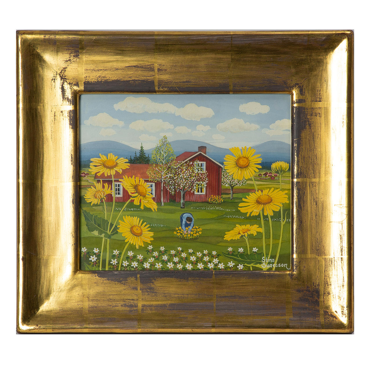 STINA SUNESSON. "Om våren". Konst - Måleri - Auctionet