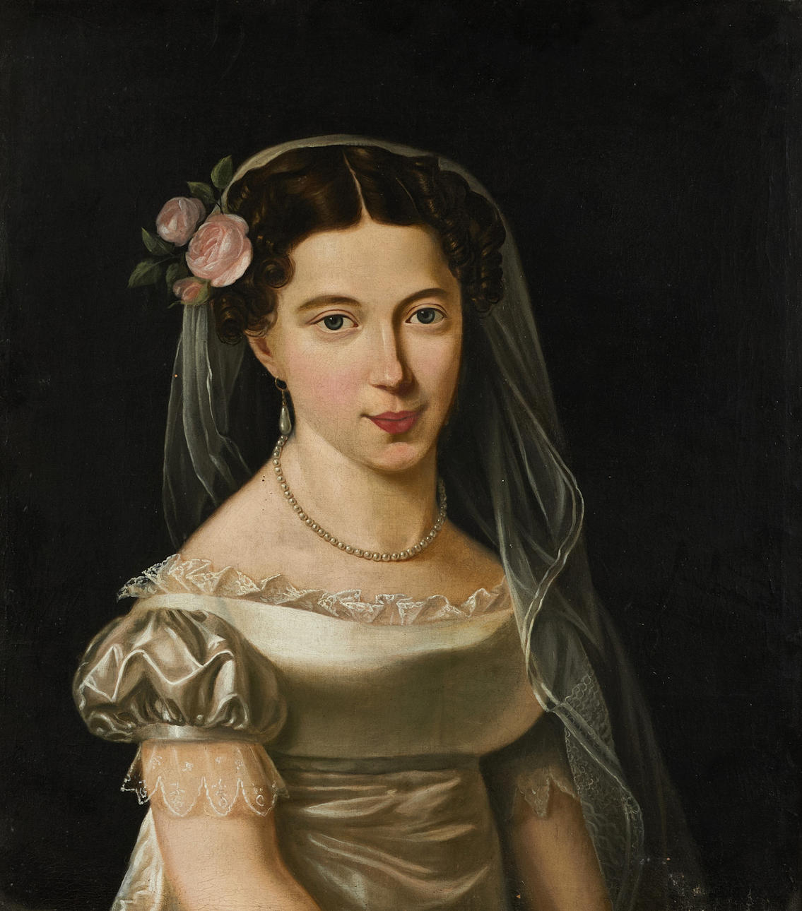 CARL WILHELM NORDGREN: hans krets, flicka iförd högtidsdräkt och blomma ...