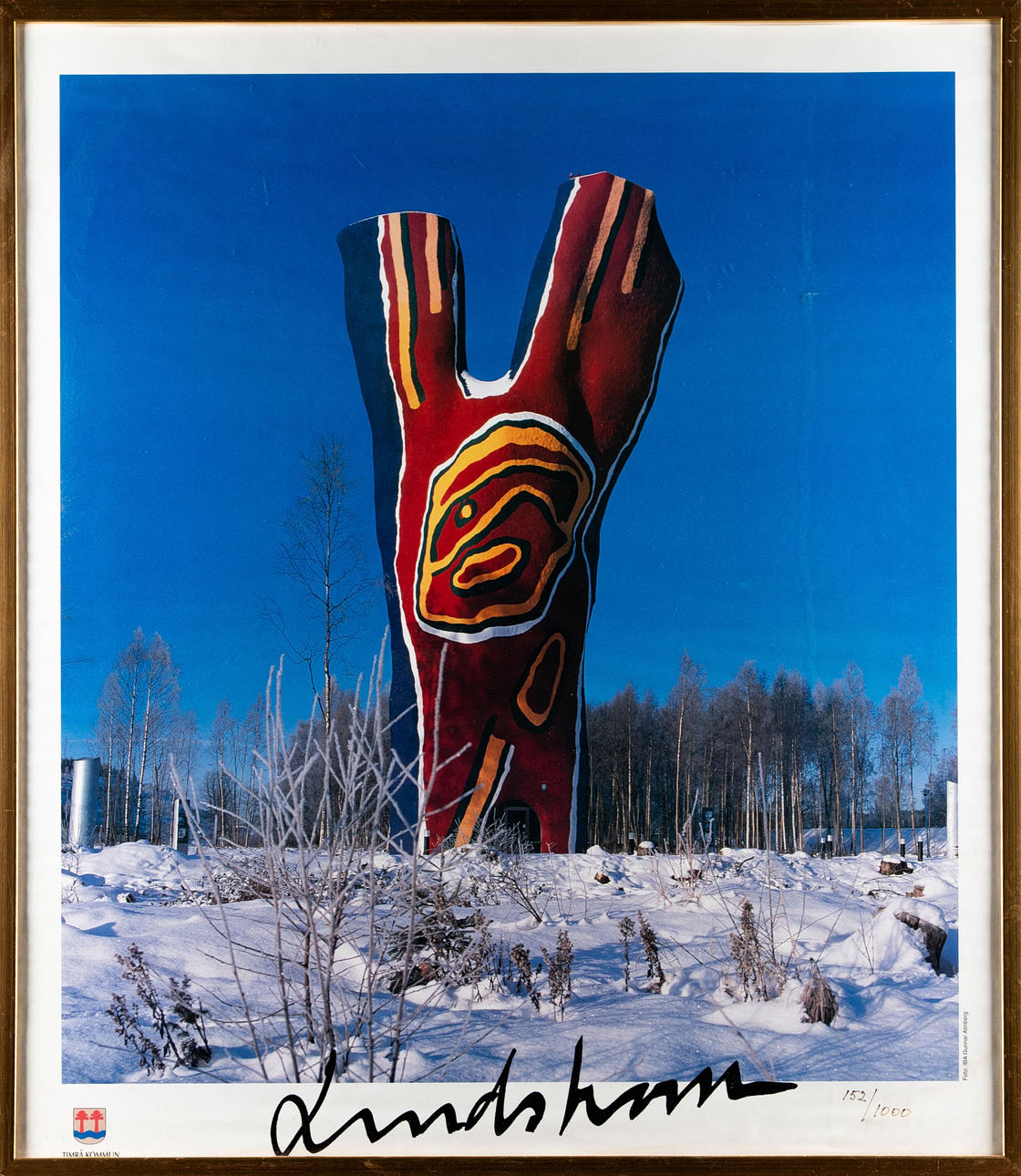 BENGT LINDSTRÖM. Poster, Y:et, Timrå kommun, numbered 152/1000. Art ...