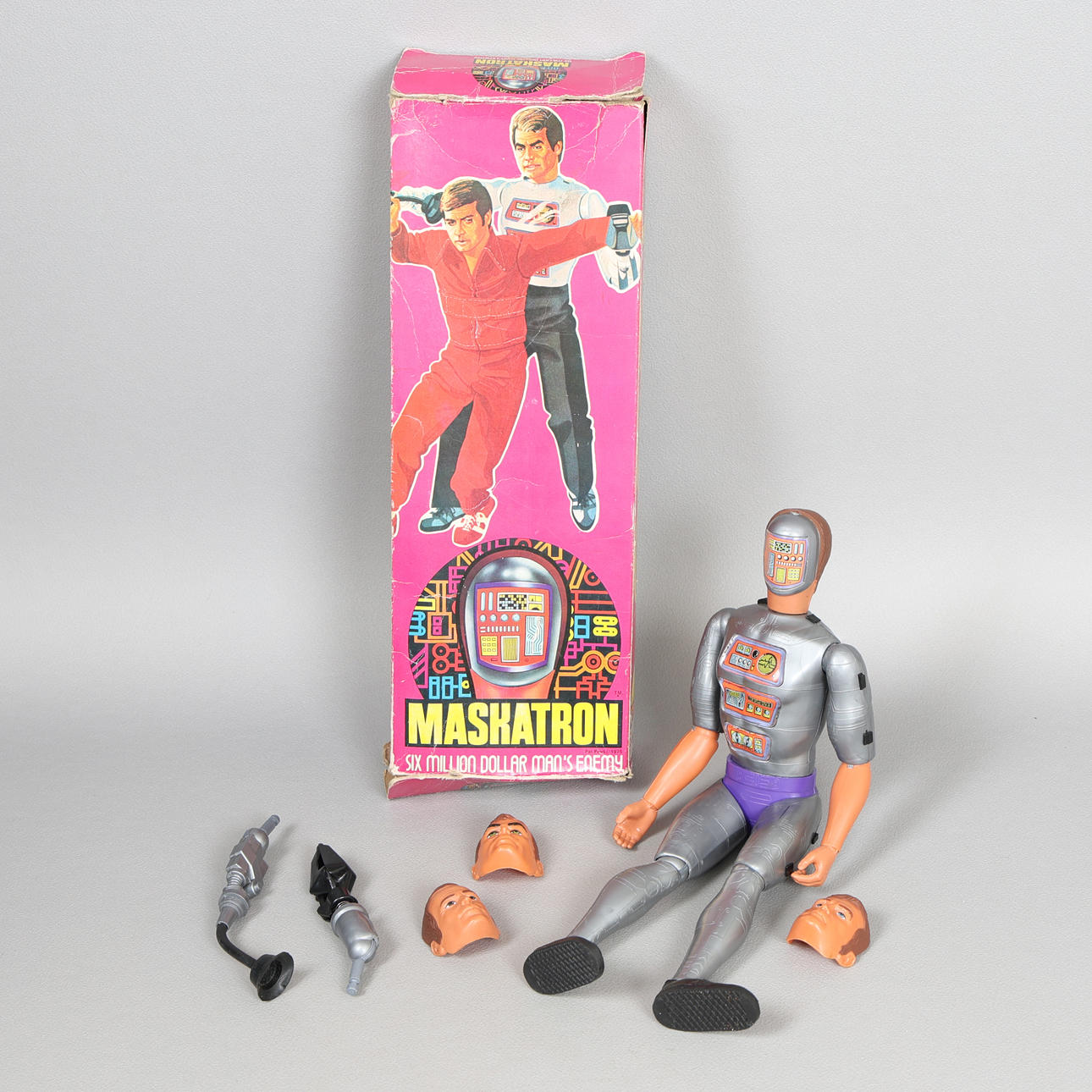 DENYS FISHER. THE SIX MILLION DOLLAR MAN MASKATRON 12" FIGURE. Toys ...