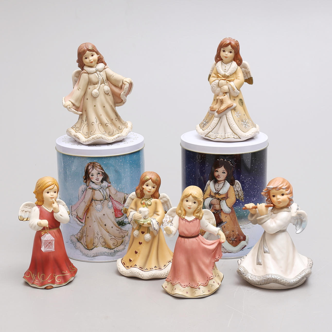 GOEBEL, 6 “Weihnacht” figurines, Limited Edition. Ceramics & Porcelain ...