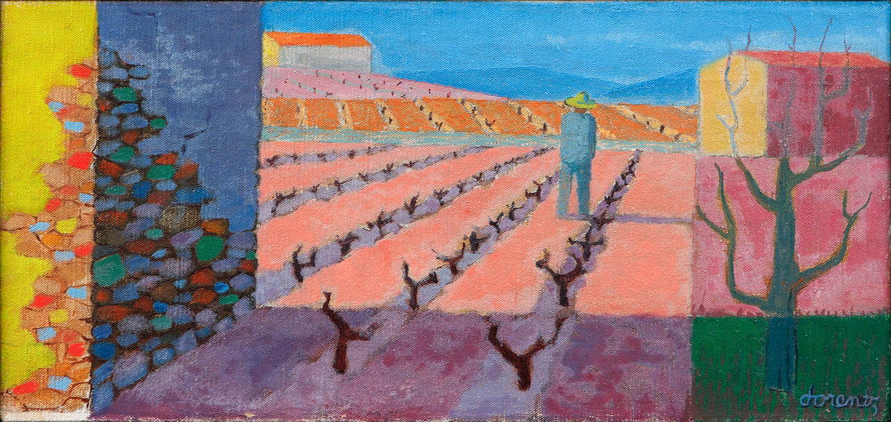 WALDEMAR LORENTZON. Vingård, olja på duk. Konst - Måleri - Auctionet