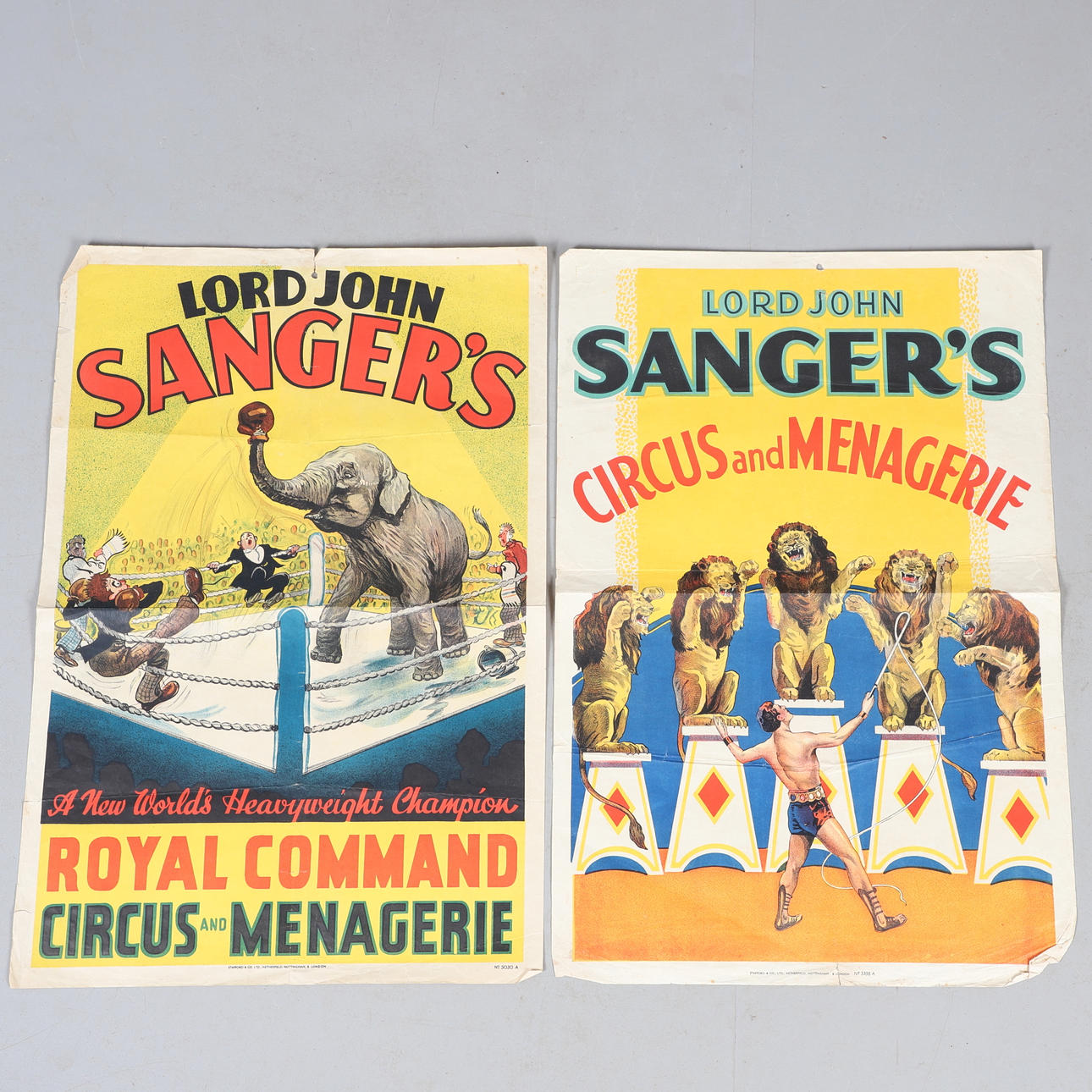 VINTAGE CIRCUS POSTERS - LORD JOHN SANGER'S CIRCUS & MENAGERIE. Art ...