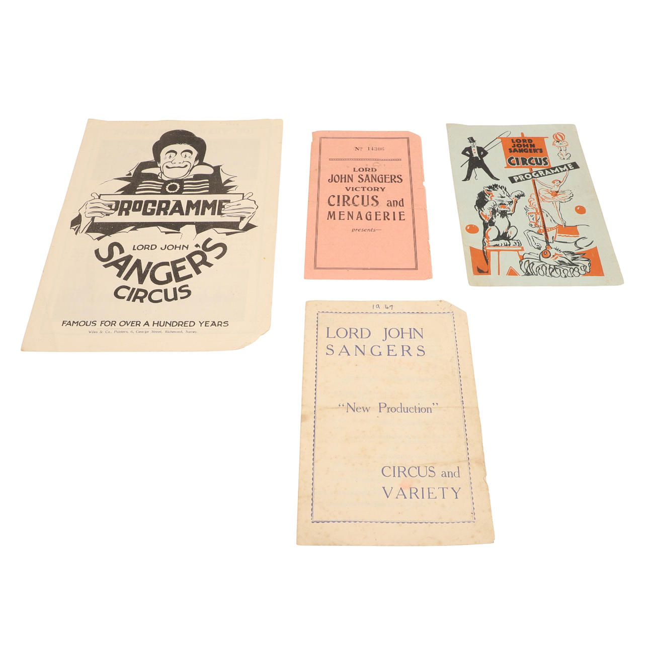 VINTAGE CIRCUS & VARIETY PROGRAMMES INCLUDING MORECAMBE & WISE ...