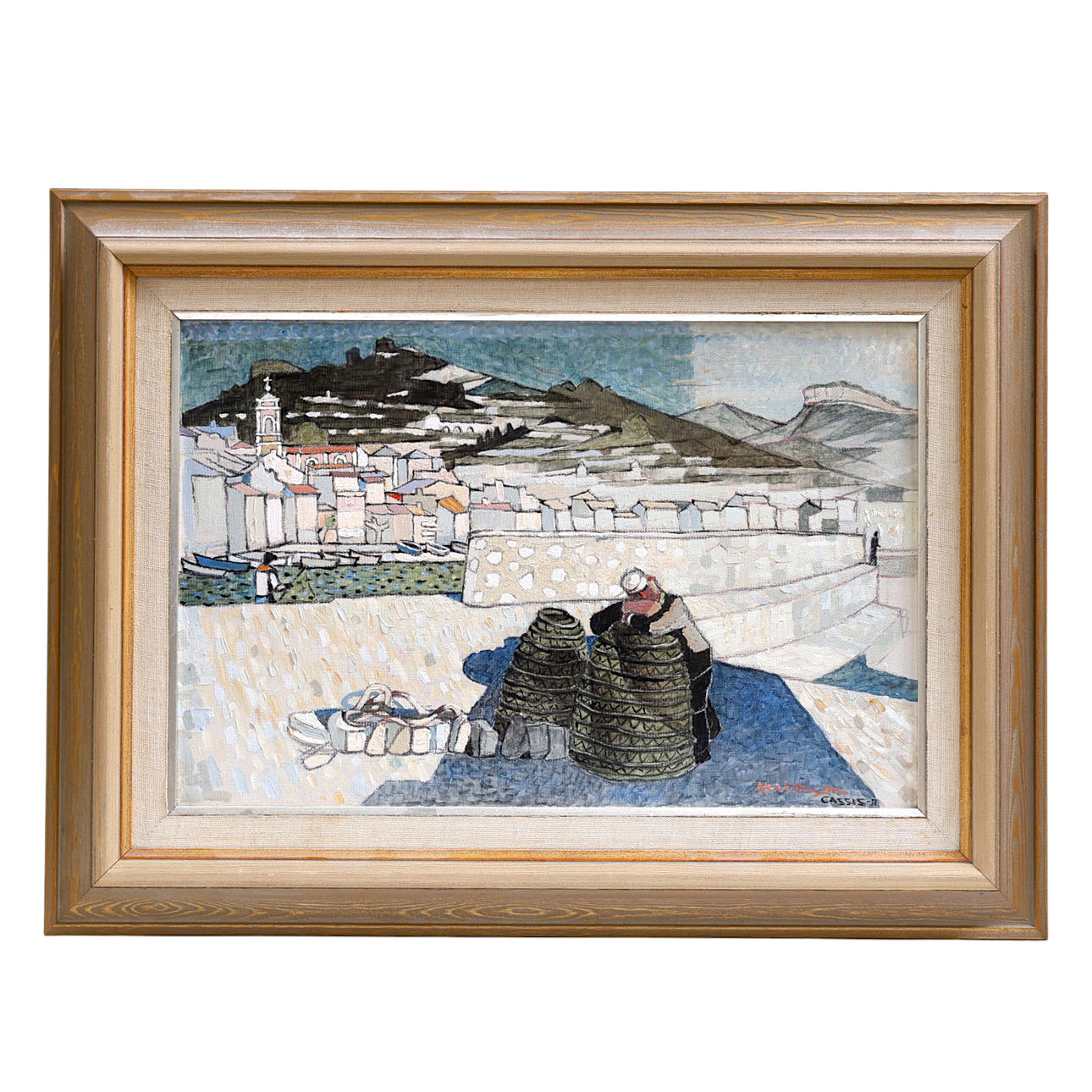 AXEL OLSON. “Port of Cassis”, oil on canvas, signed and dated -51. Art ...