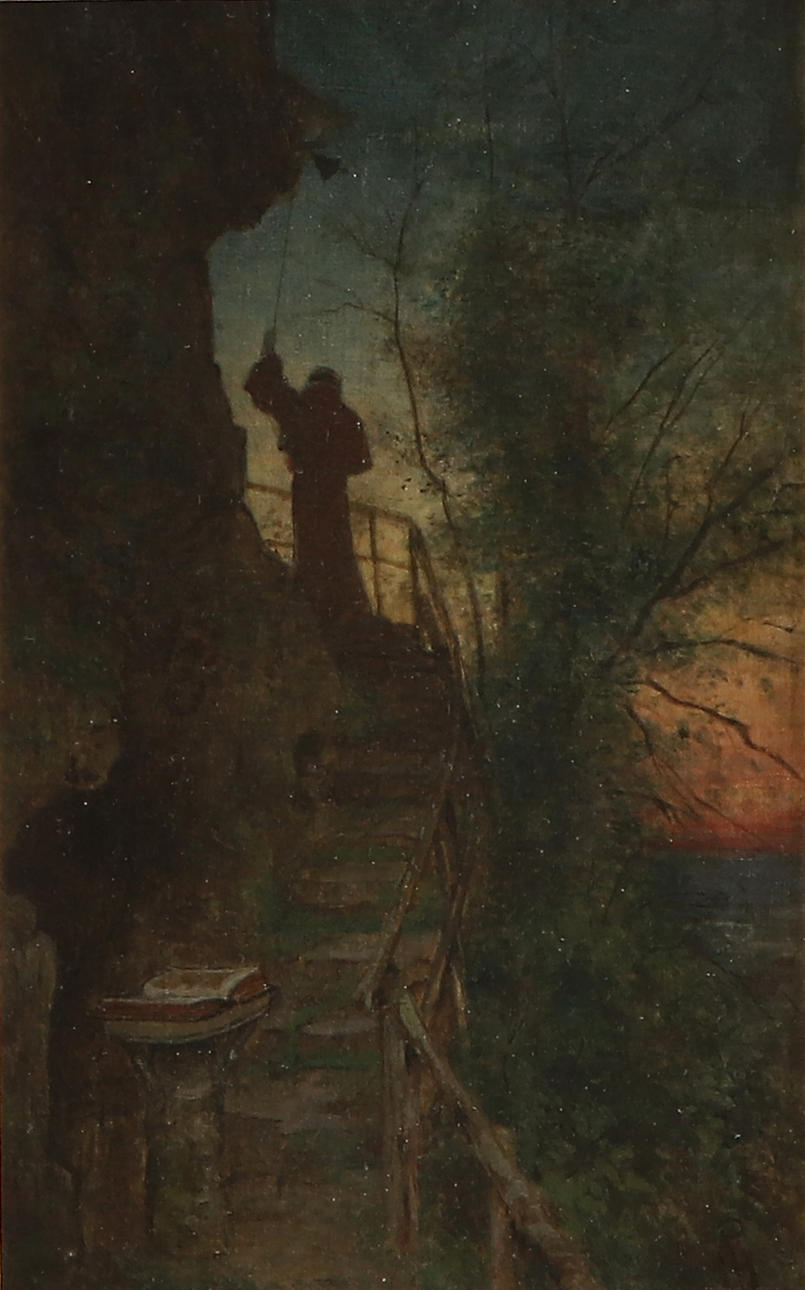 GEORGE PERCY JACOMB-HOOD (1857-1929). Oil painting on canvas. Bell ...