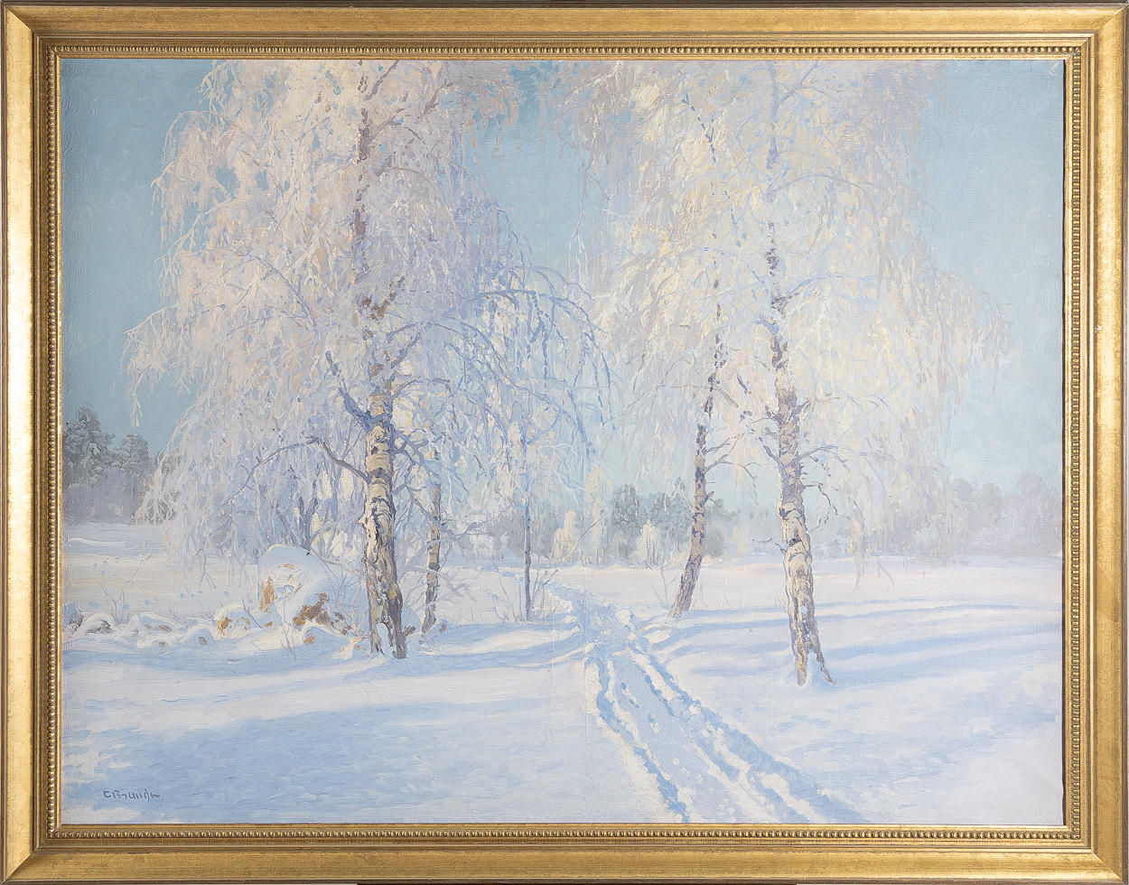 CARL BRANDT. Vinterlandskap. Konst - Måleri - Auctionet