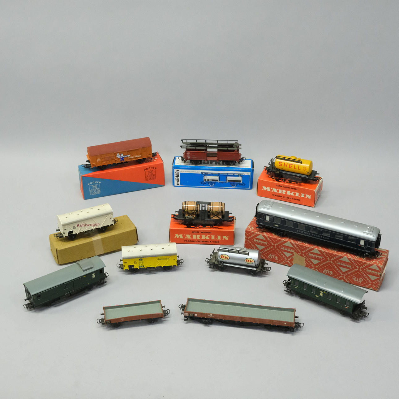 MÄRKLIN. MODELLTÅGS-VAGNAR. SKALA H0. 11+1 DELAR. Leksaker ...