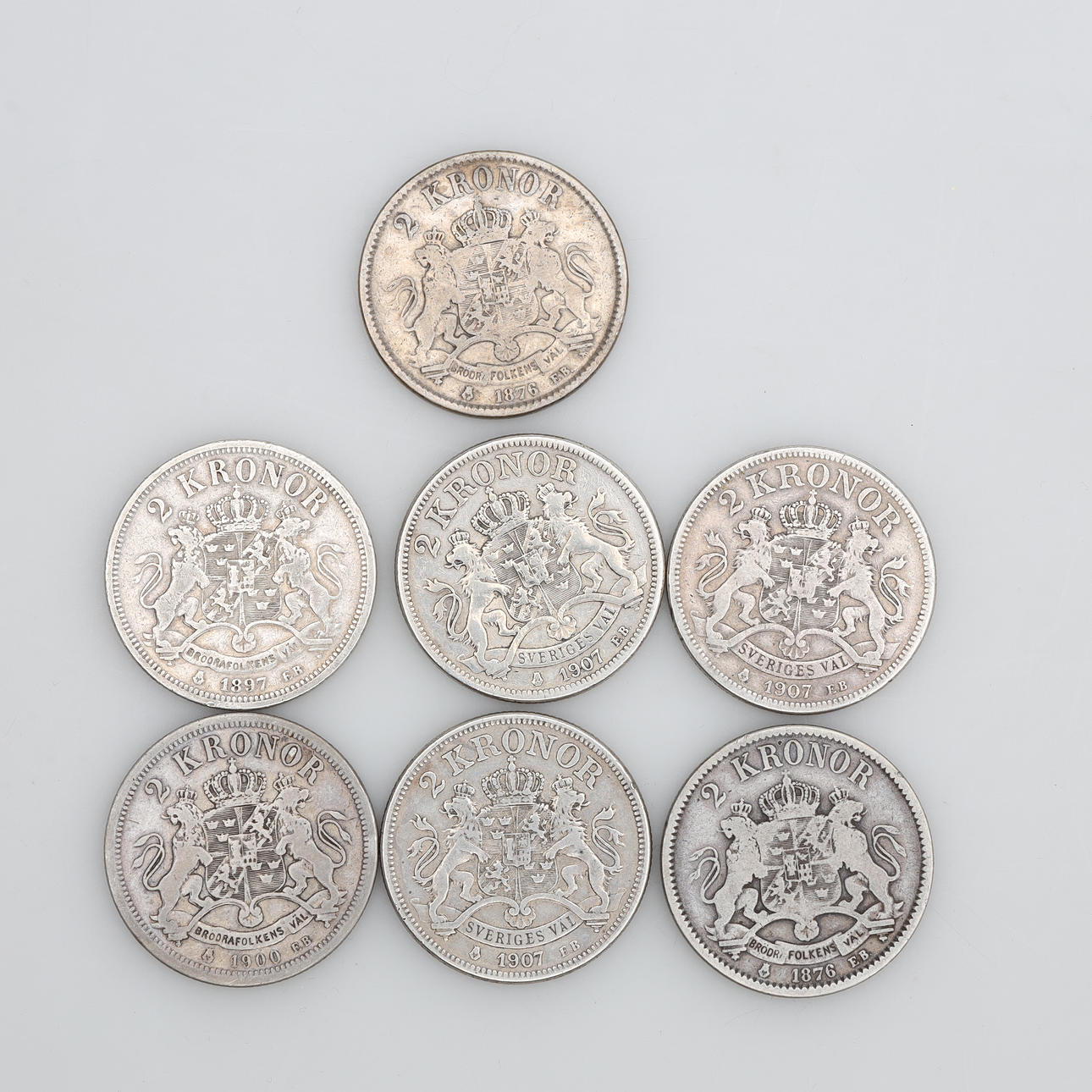 MYNT 7 stycken, silver, vikt ca 103 gram. Silver & Metall - Silver ...