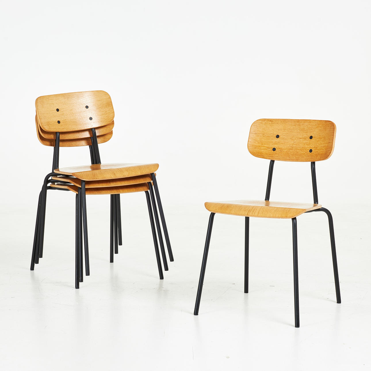 CHAIRS, 4 pcs, model “Hester”, for Habitat, contemporary, black ...