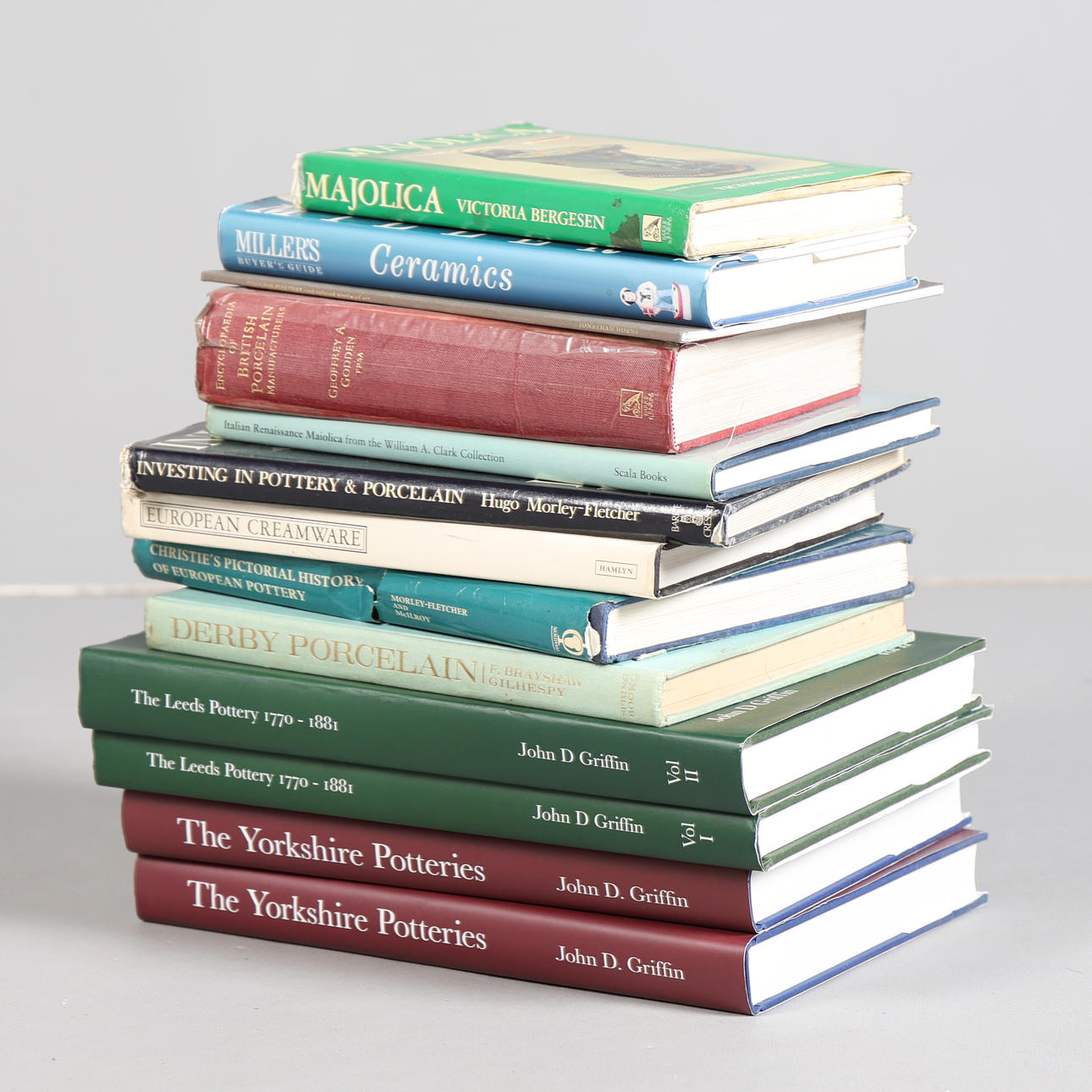 A COLLECTION OF ANTIQUE PORCELAIN REFERENCE BOOKS (QTY). Books, Maps ...