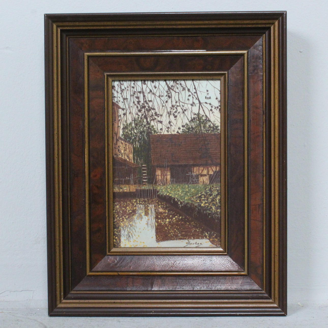 JAAP HARTOG. 'Bauerngehöft', Öl auf Holz, signiert. Kunst - Gemälde ...
