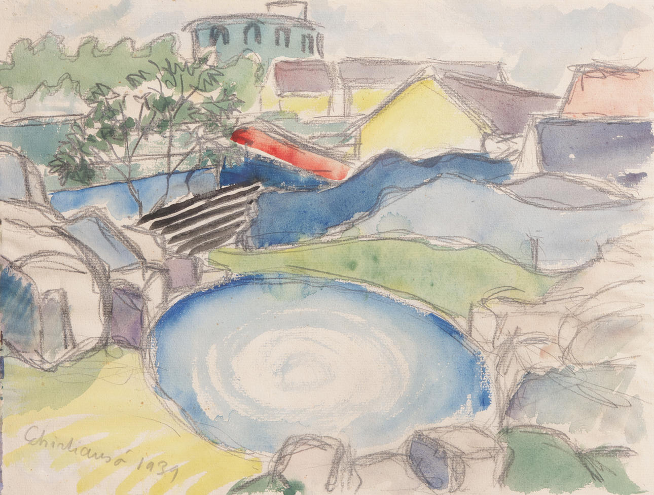 OLAF RUDE (F. RAKVERE, ESTLAND 1886, D. FREDERIKSBERG 1957). Motif from ...