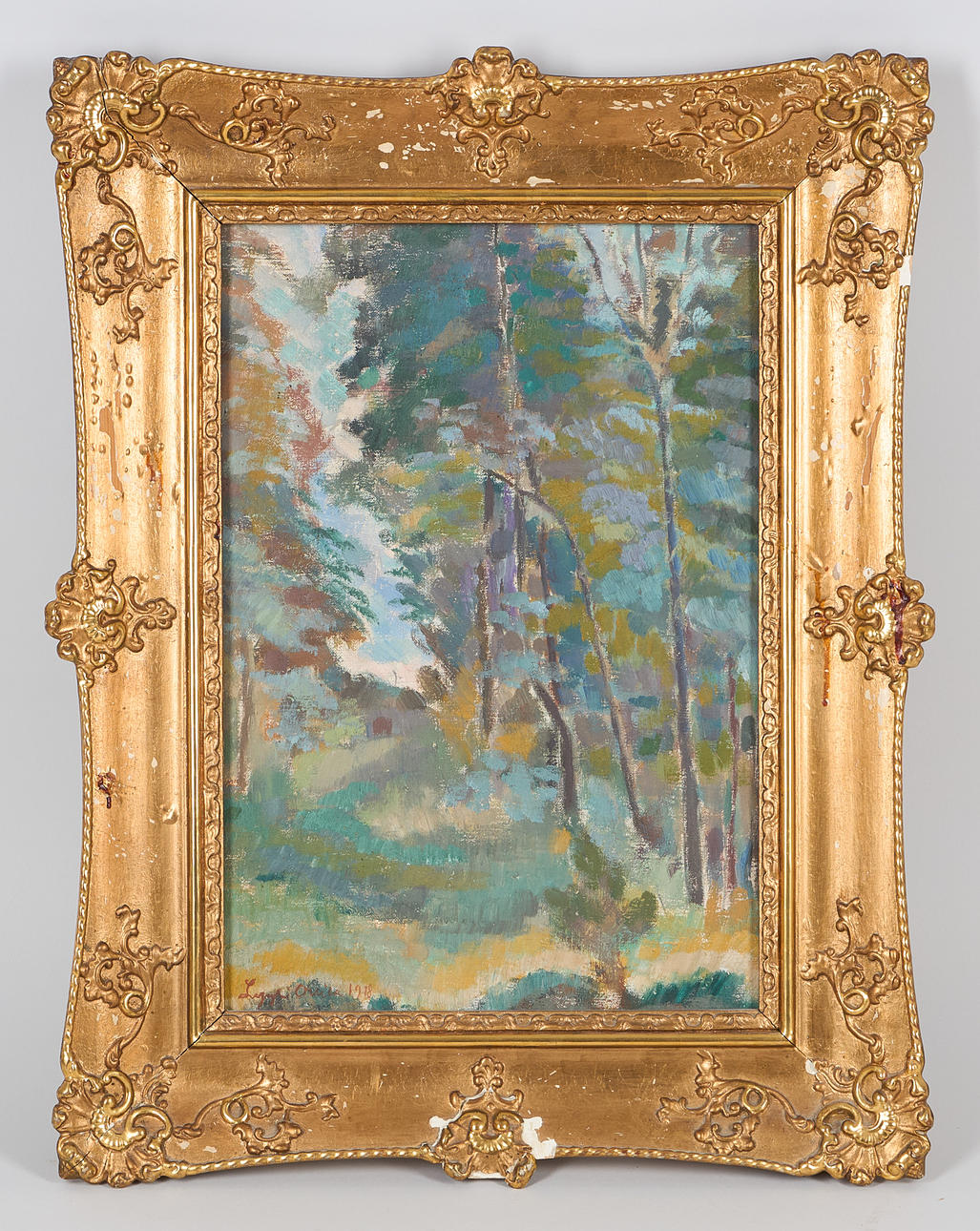 LYYLI OLLILA (1888-1958). Landskap, signerad samt daterad 1918, olja på ...