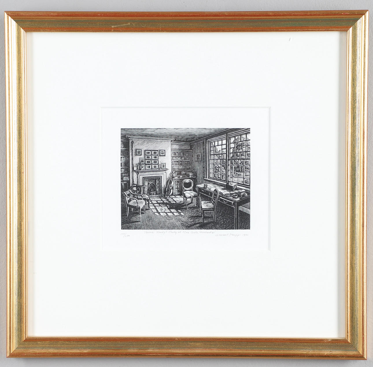 HOWARD PHIPPS (B. 1954). Thomas Hardy's Study at Max Gate, Dorchester ...