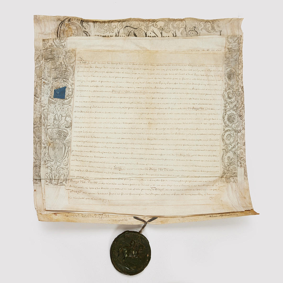 GEORGE III. LETTERS PATENT FOR GEORGE SHEE AS BARONET OF IRELAND 1794 ...