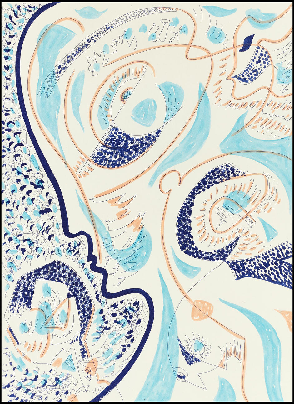 ANDRÉ MASSON (France, 1896-1987), Figure in profile, signed and ...