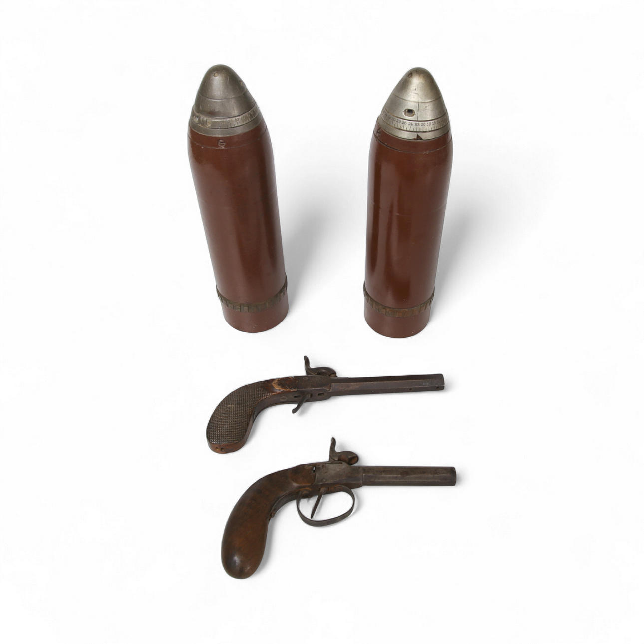SLAG LOCK PISTOLS & GRENADES, Weinberg pistol and Belgian, stroke lock ...