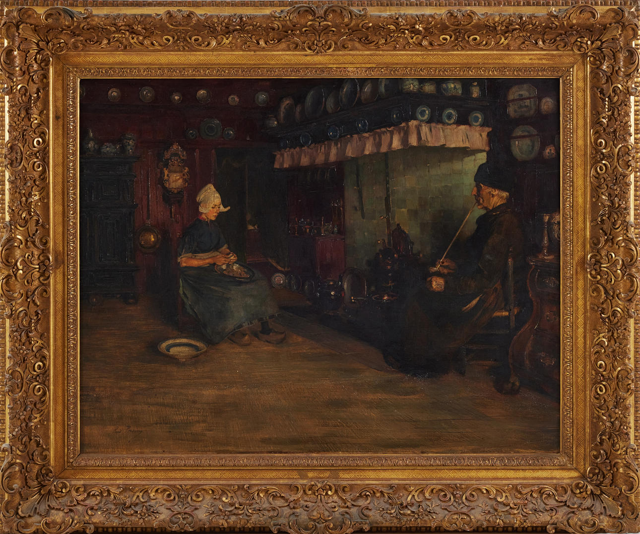 RUDOLF POSSIN ( TYS 1861-1922). Interiör, olja på duk, signerad Rud ...
