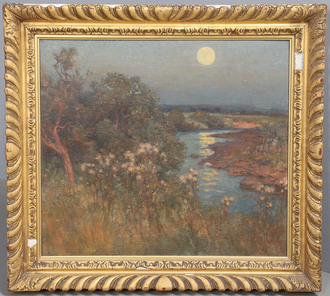 WALTER JOHN JAMES (1869-1932). SUNSET OVER A RIVER. Art - Paintings ...