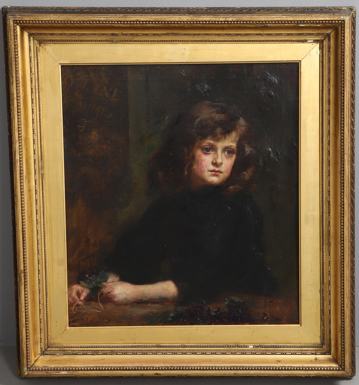 MARY LEMON WALLER (1851-1931). PORTRAIT OF A YOUNG GIRL. Art ...