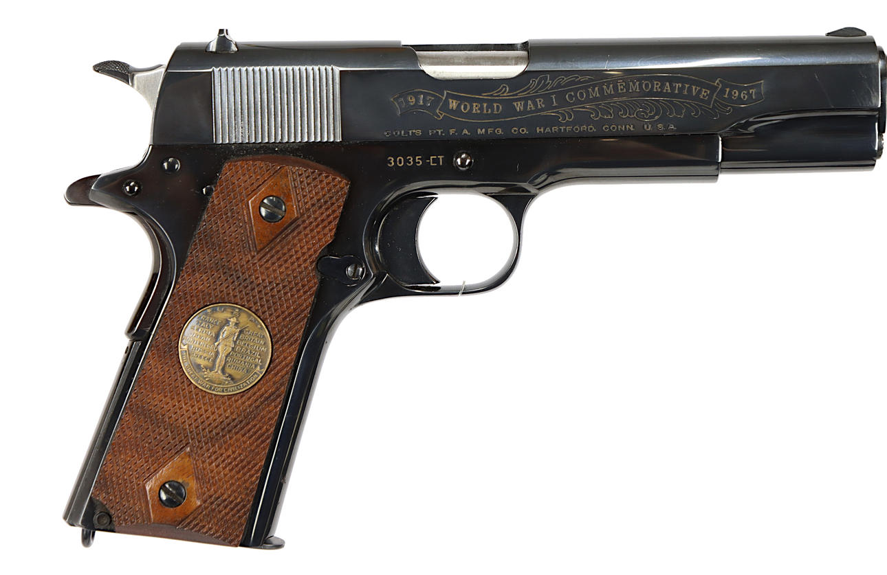 PISTOL, Semi-automatic, make Colt, model 1911 (1917 WW I Coimmemorative 1967), calibre .45 ACP ...
