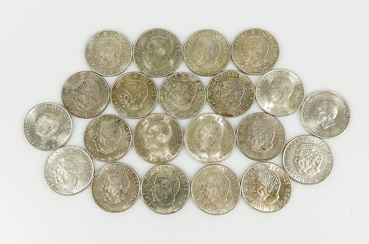 MYNT, 5-kronor, silver. Mynt, Medaljer & Frimärken - Mynt - Auctionet