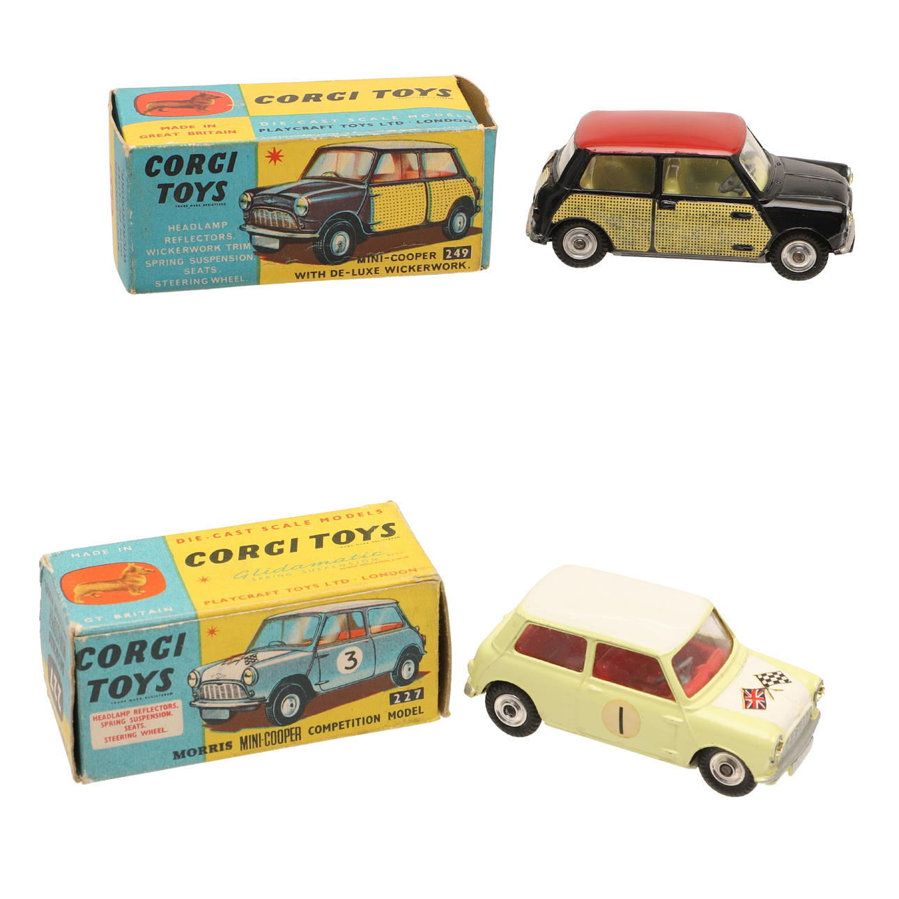 CORGI-LEKSAKER - MINI COOPER RALLY & DE LUXE MODELLER. Leksaker ...