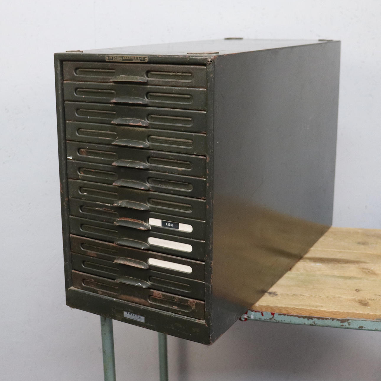 ARCHIVE CABINET, Svenska Skandex AB, sheet metal with 12 pull-out ...