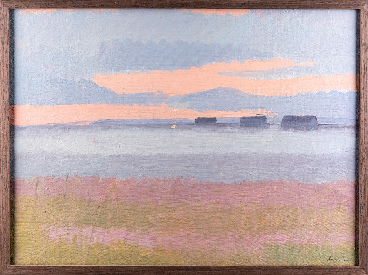 VERA FRISÉN. Olja på duk, Landskap i skymning, 1900-tal. Konst - Måleri ...