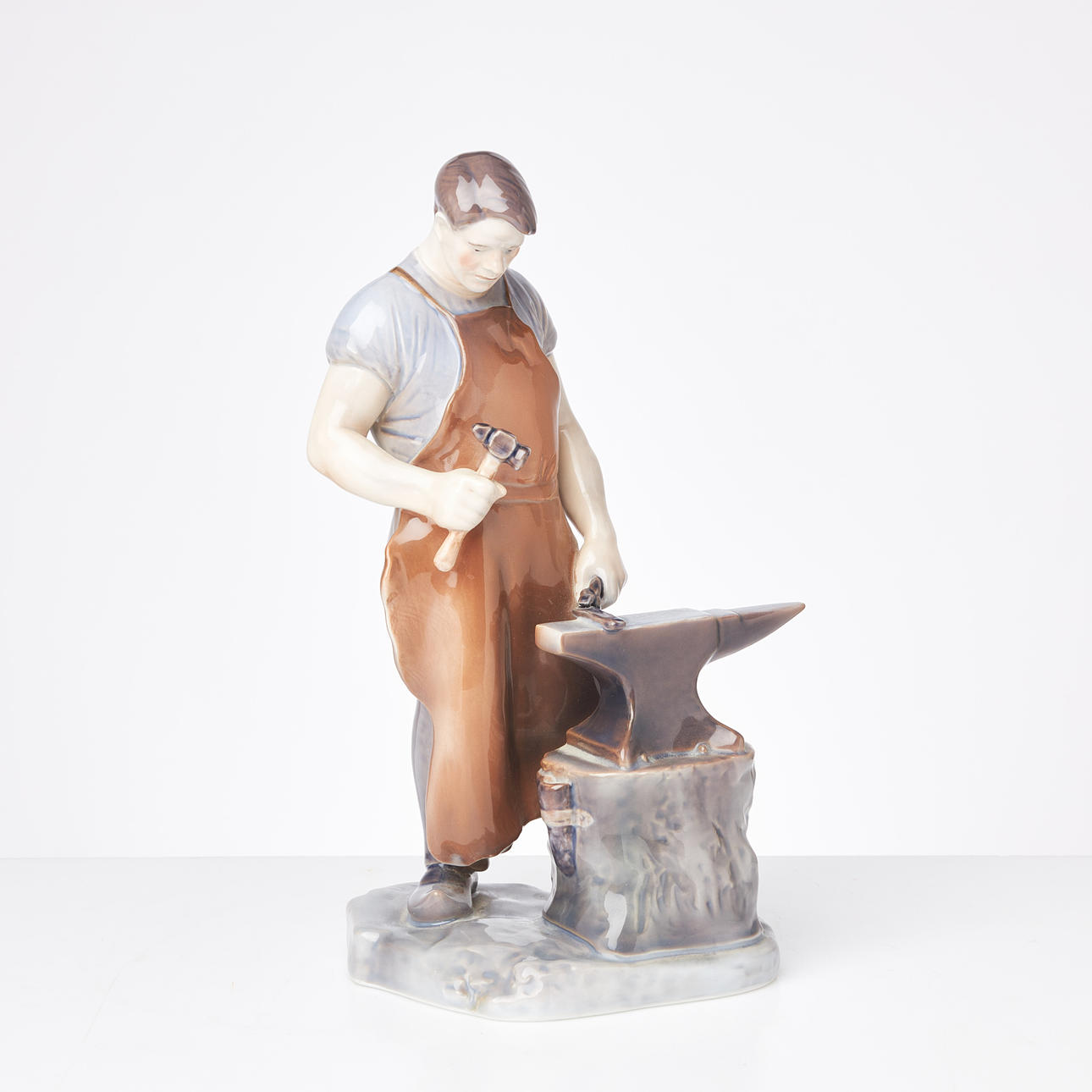 AXEL LOCKER. Figurine, blacksmith, porcelain, Royal Copenhagen ...