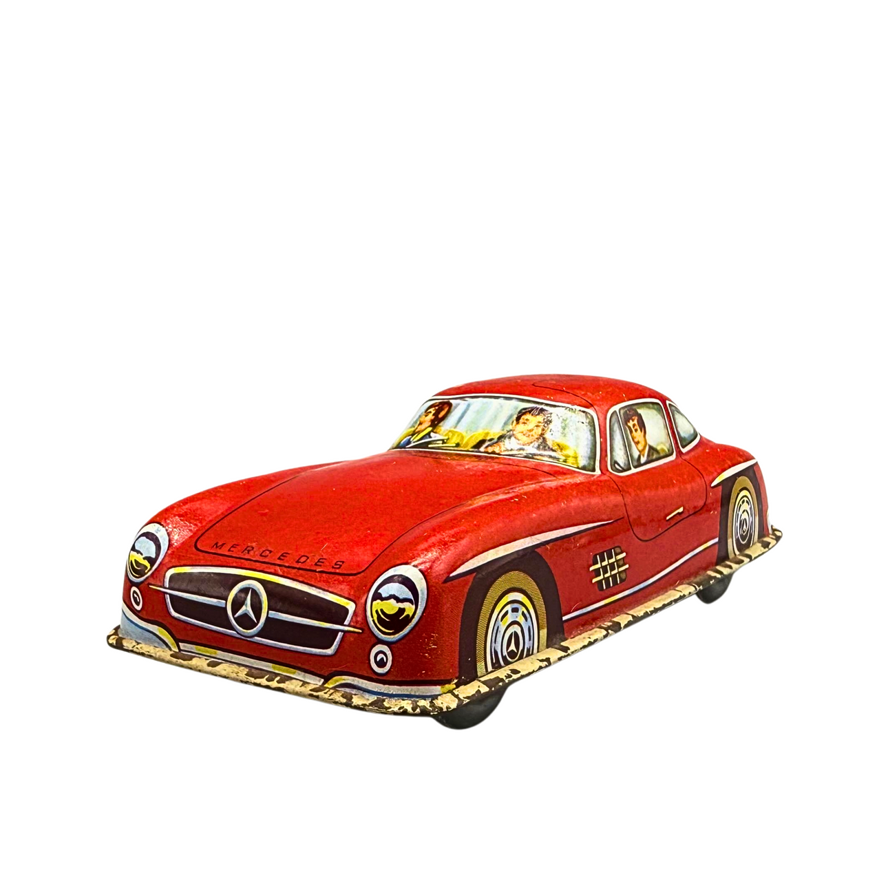MERCEDES MODELLBIL, PLÅT, 1960-TAL. Leksaker - Modellbilar - Auctionet