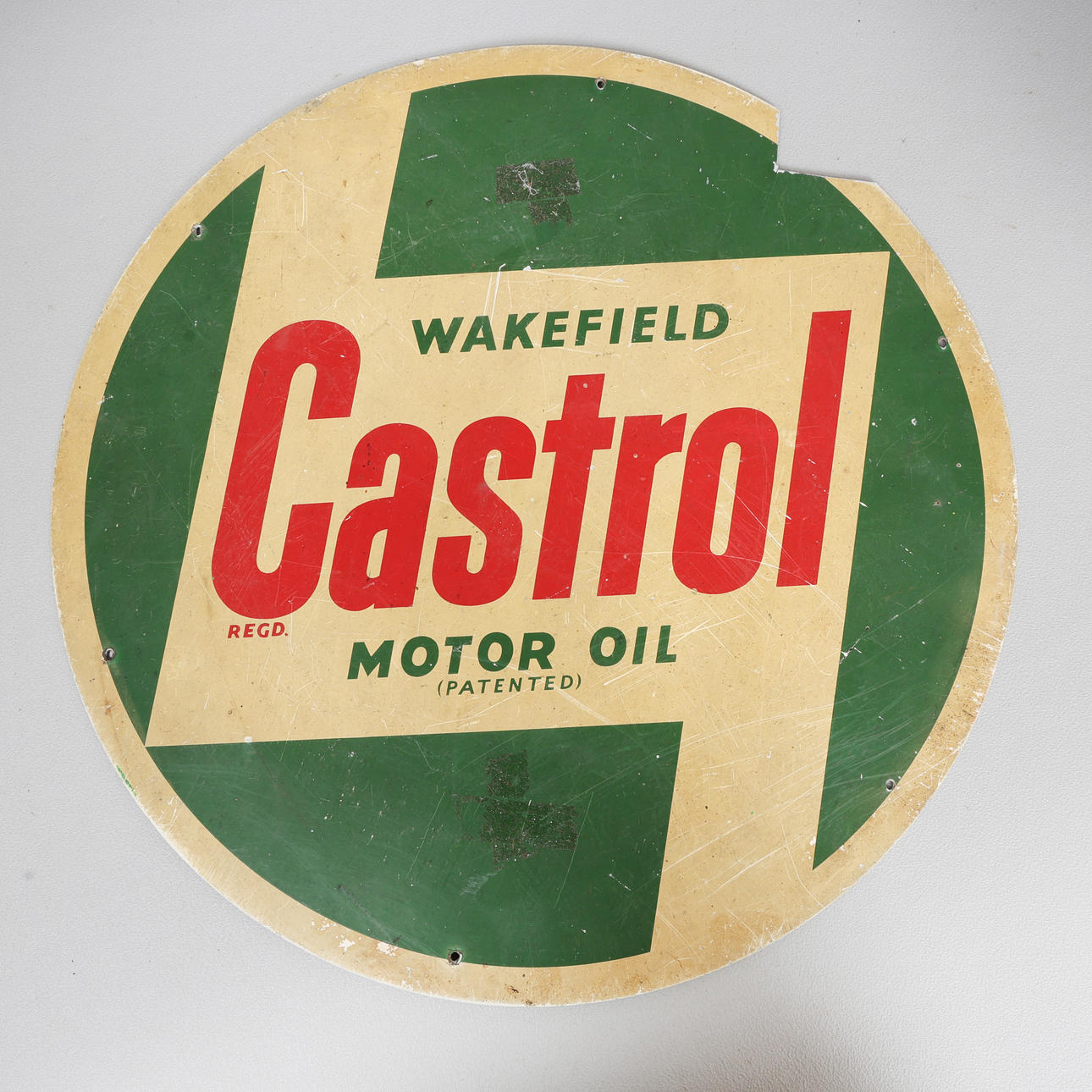 A CASTROL MOTOR OIL CIRCULAR ADVERTISING SIGN. Collectables ...