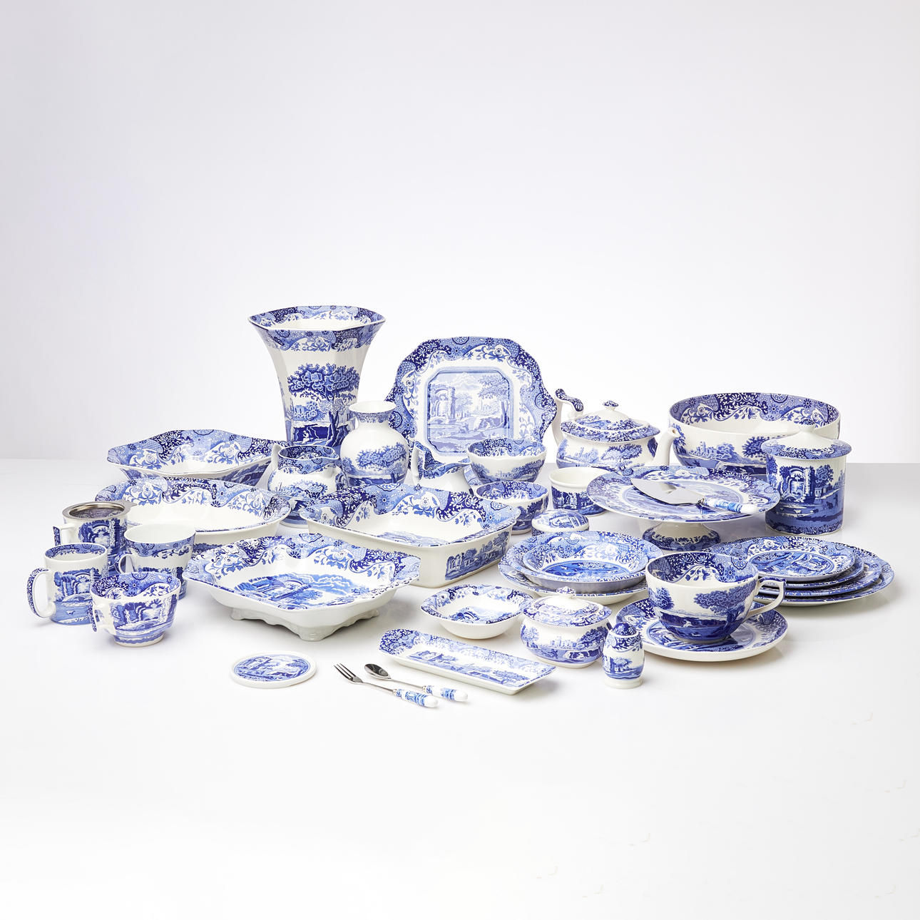 FOOD SERVICE, ca 125 dlr “Spode”, marked, “Spode, England, Italian ...