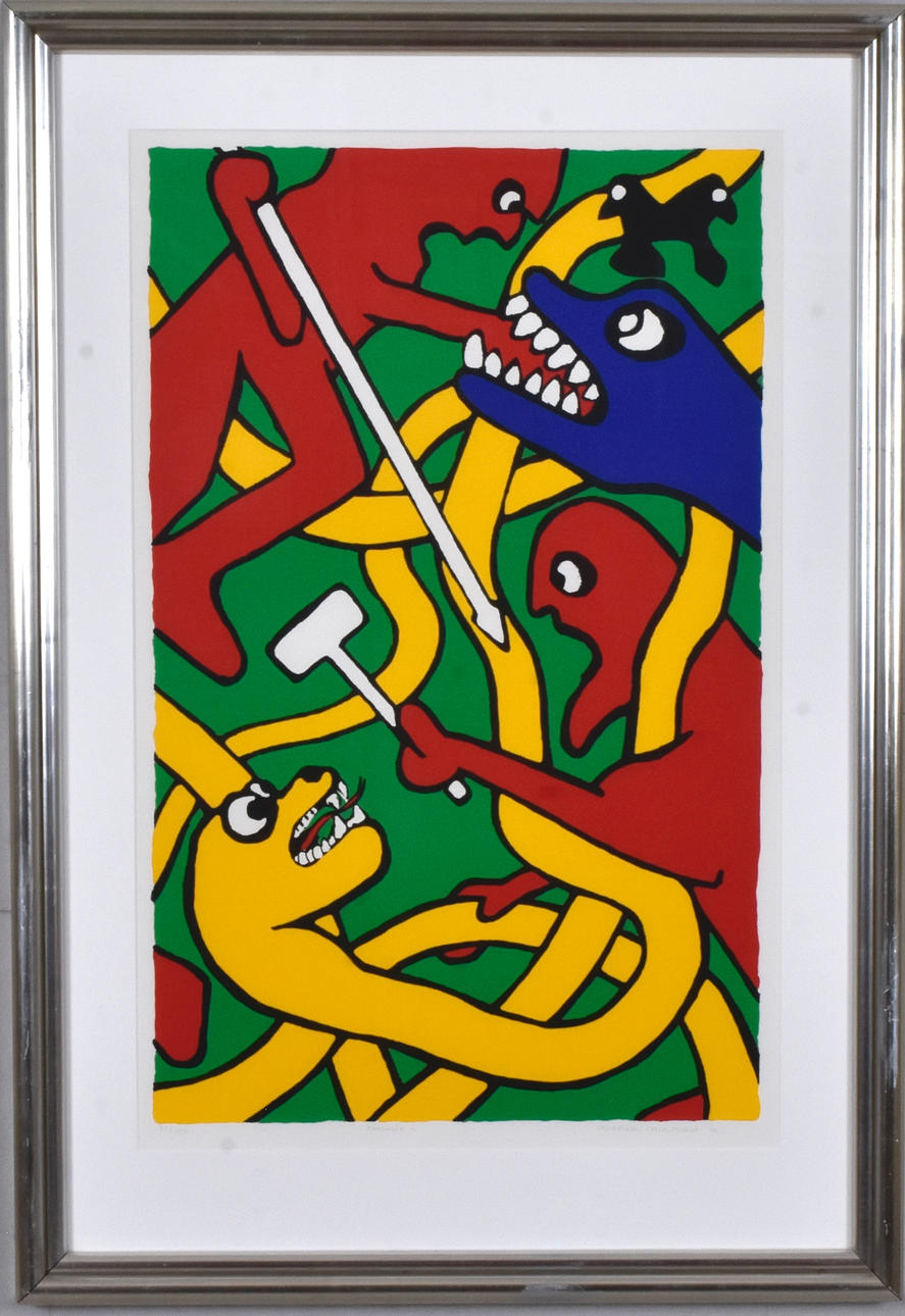 CARL-RICKARD CARLENSTIERNA. färgserigrafi, "Ragnarök" 1995. Konst ...