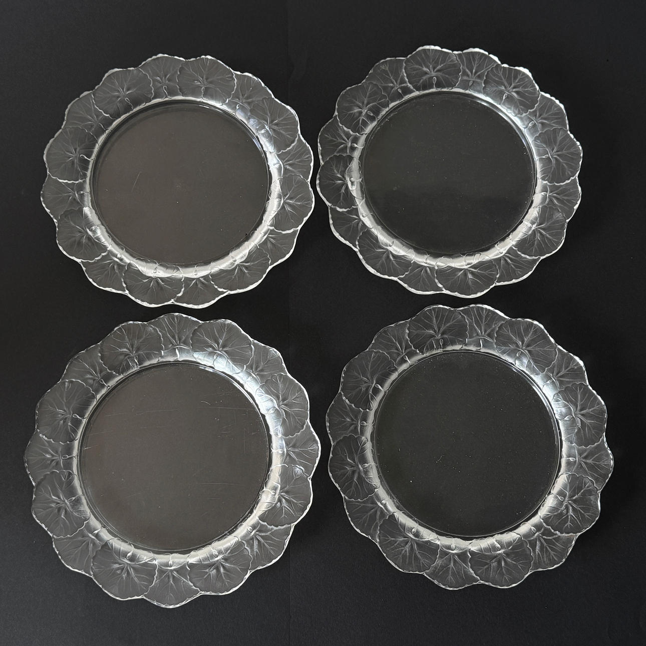 FOUR LALIQUE PLATES. Glass - Art glass - Auctionet