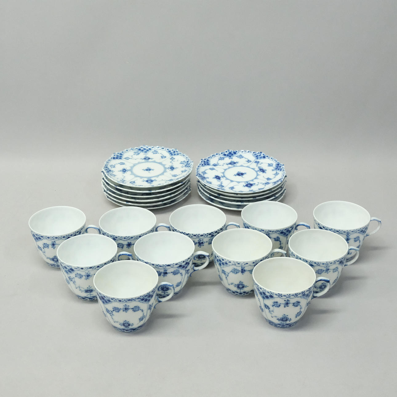 ROYAL COPENHAGEN. COFFEE SERVICE. “MUSSEL PAINT”. 22 PARTS. Ceramics ...