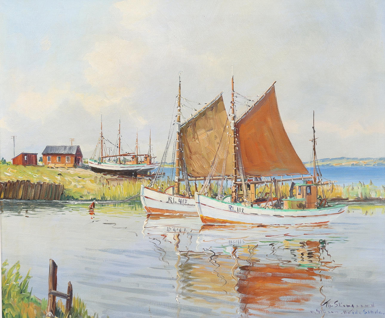VILHELM THEODOR SKOVGAARD. Oil on canvas, “Syd om Hvide Sande”, signed ...