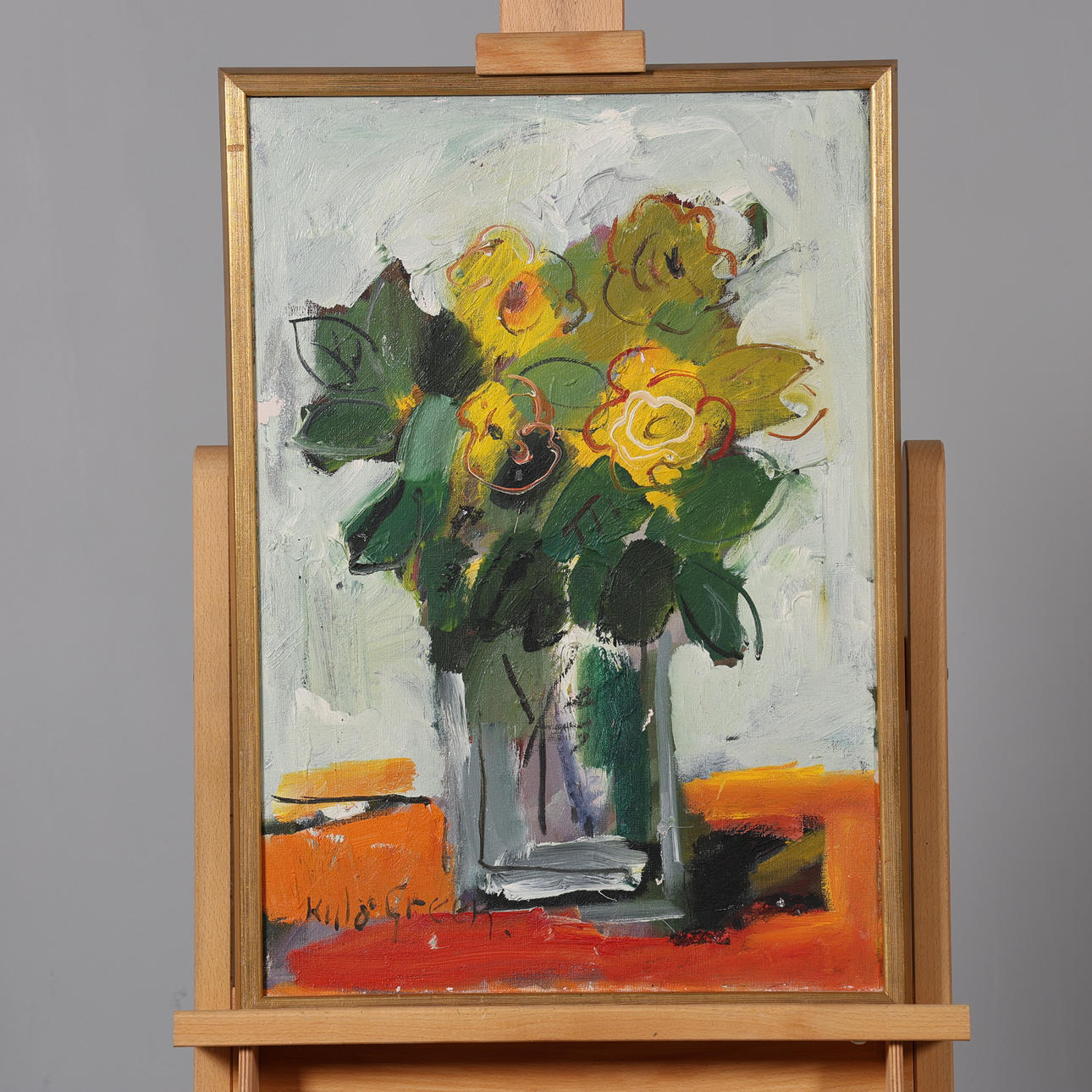 KULO GREEN. OIL ON CANVAS, signed. Art - Paintings - Auctionet